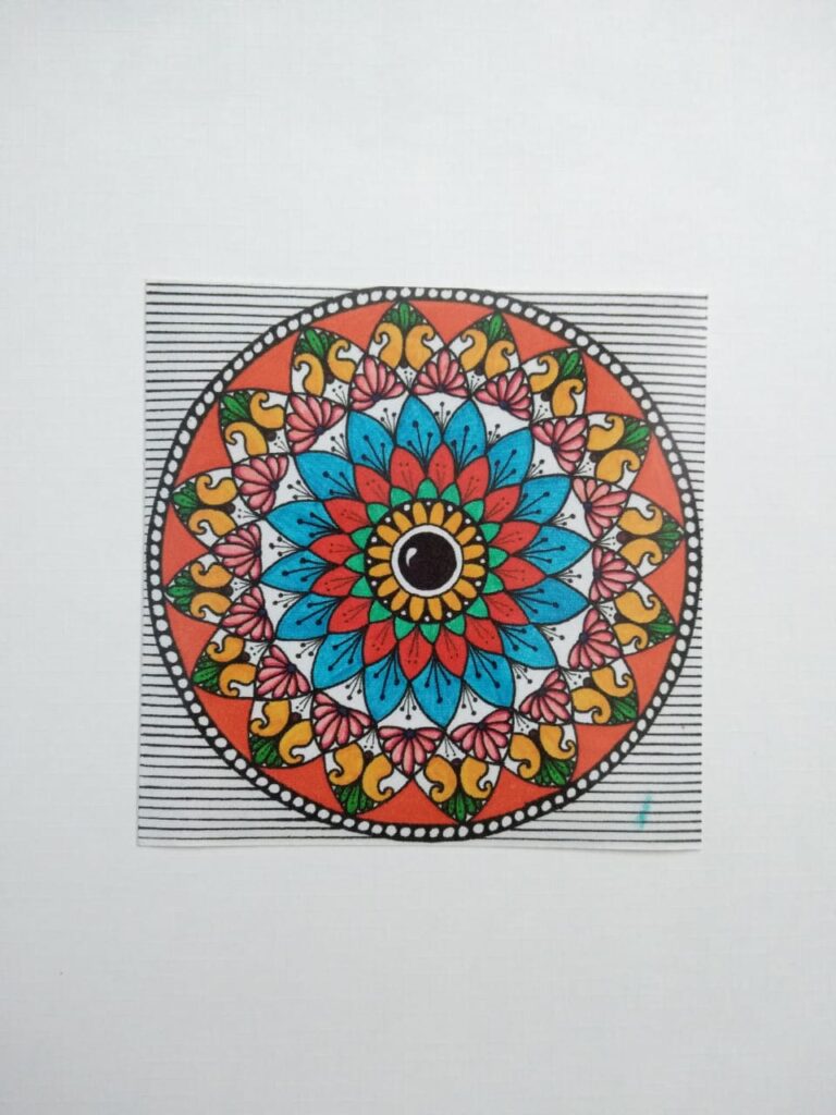 Indian Flag Mandala Sticker | My Art Maker